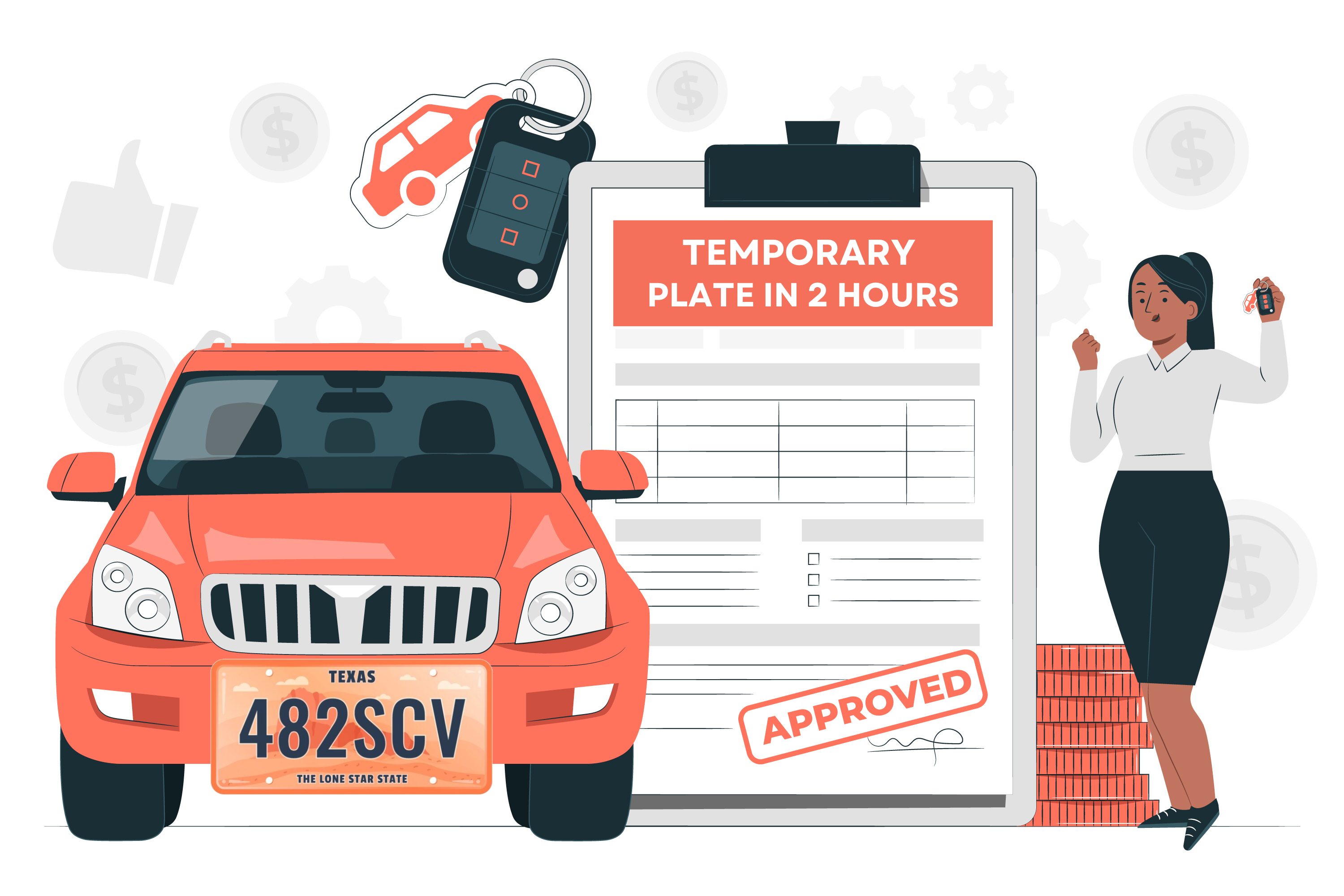 US Dealer Plate | Temporary License Plate Online - 1-2hr Delivery